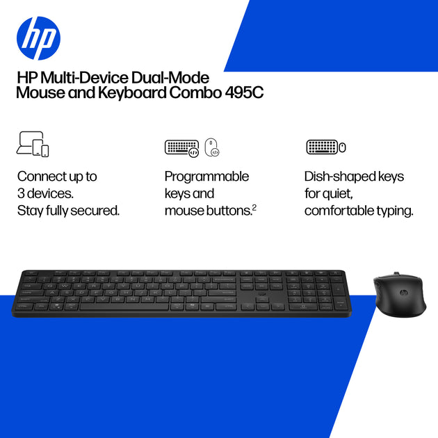 HP Multi-Device Dual-Mode Mouse and Keyboard Combo 495C | Back to the ...
