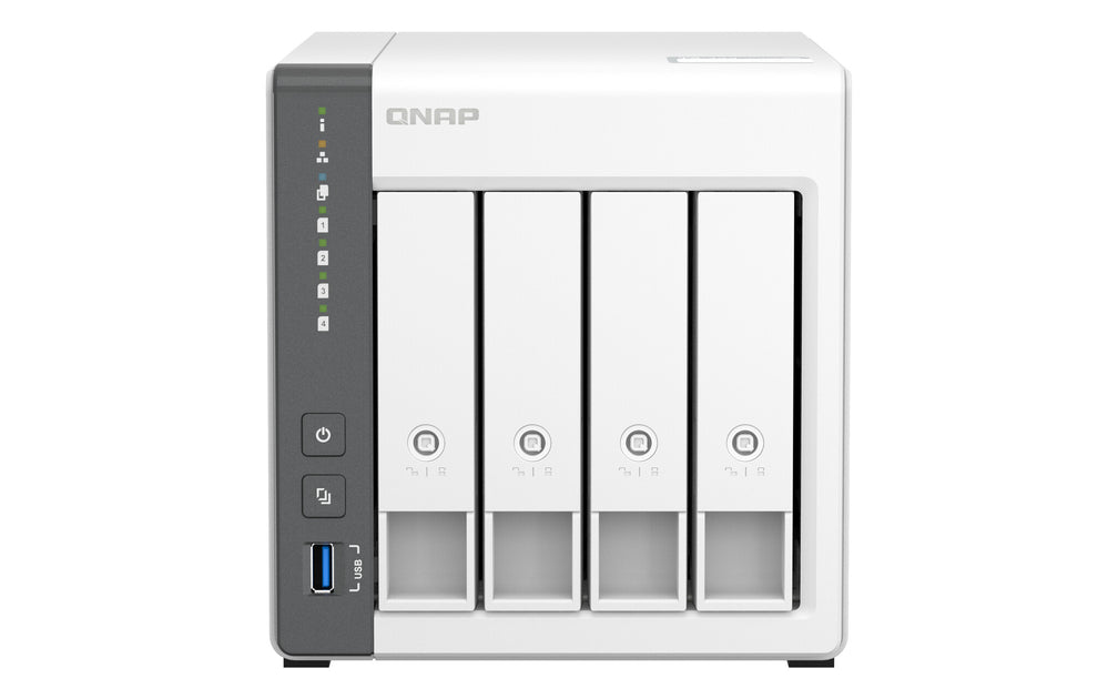 QNAP TS-433 NAS Tower ARM Cortex-A55 4 GB 24 TB HDD QNAP Turbo System | Back to the Office