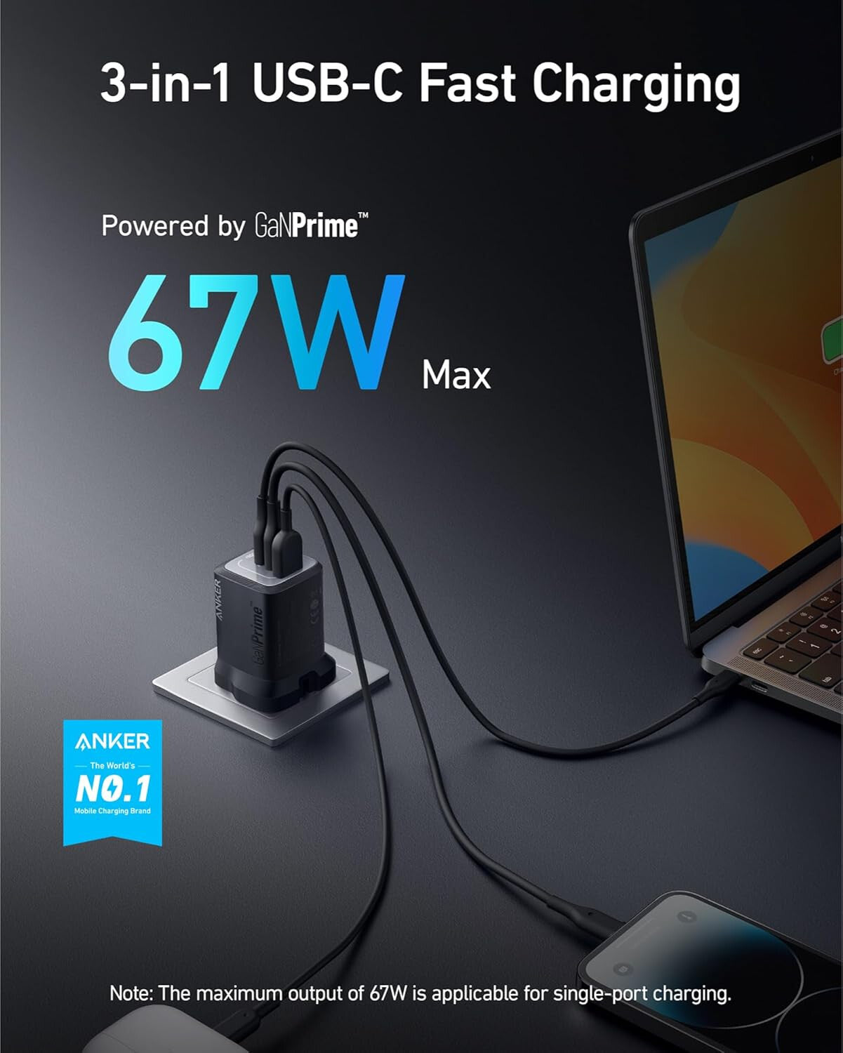 Anker A2669213 power plug adapter Type D (UK) | Back to the Office