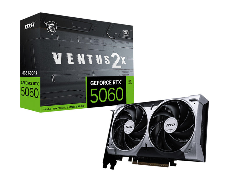 MSI GeForce RTX 5060 8G VENTUS 2X OC NVIDIA 8 GB GDDR7 | Back to the Office