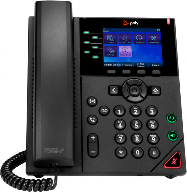 POLY OBi VVX 350 6-Line IP Phone and PoE-enabled with Power Supply ...