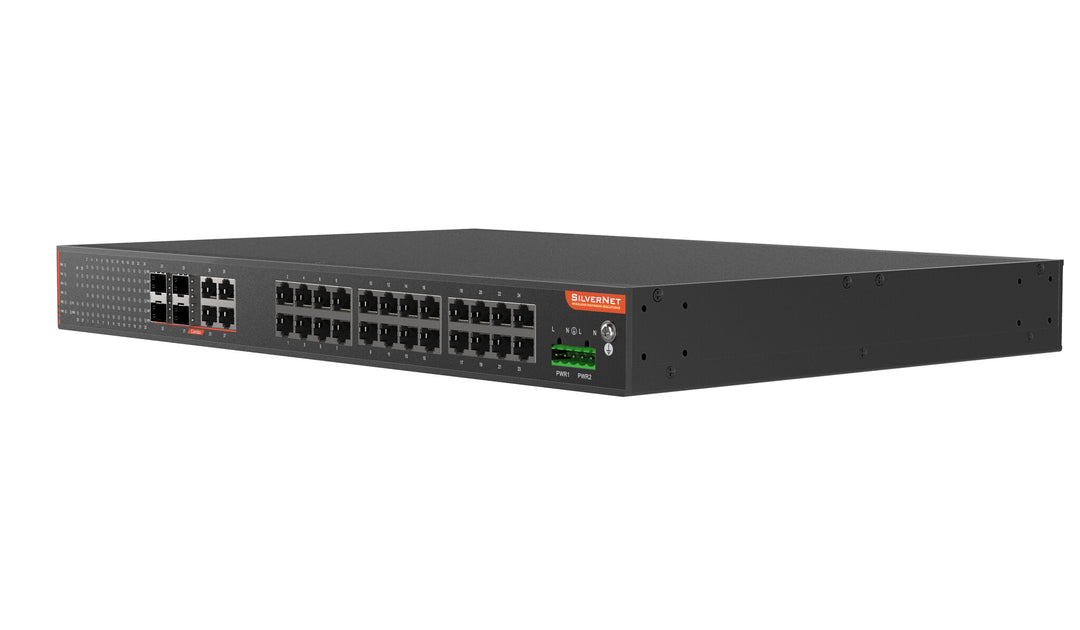 SilverNet SIL 734C24MP network switch Managed L2+ Gigabit Ethernet (10 ...