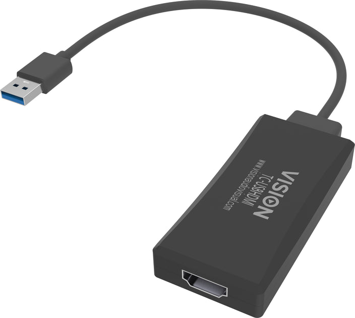 Vision TC-USBHDMI USB graphics adapter 1920 x 1080 pixels Black | Back ...
