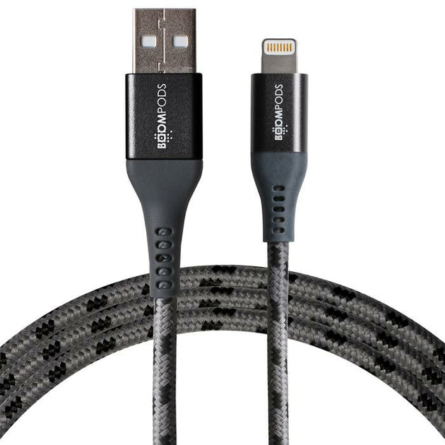 Boompods TCAAGR lightning cable 1.5 m Graphite | Back to the Office