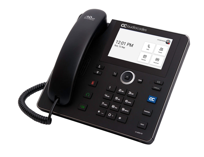 AudioCodes Teams C455HD IP-Phone PoE GbE with integrated BT, Dual Band ...