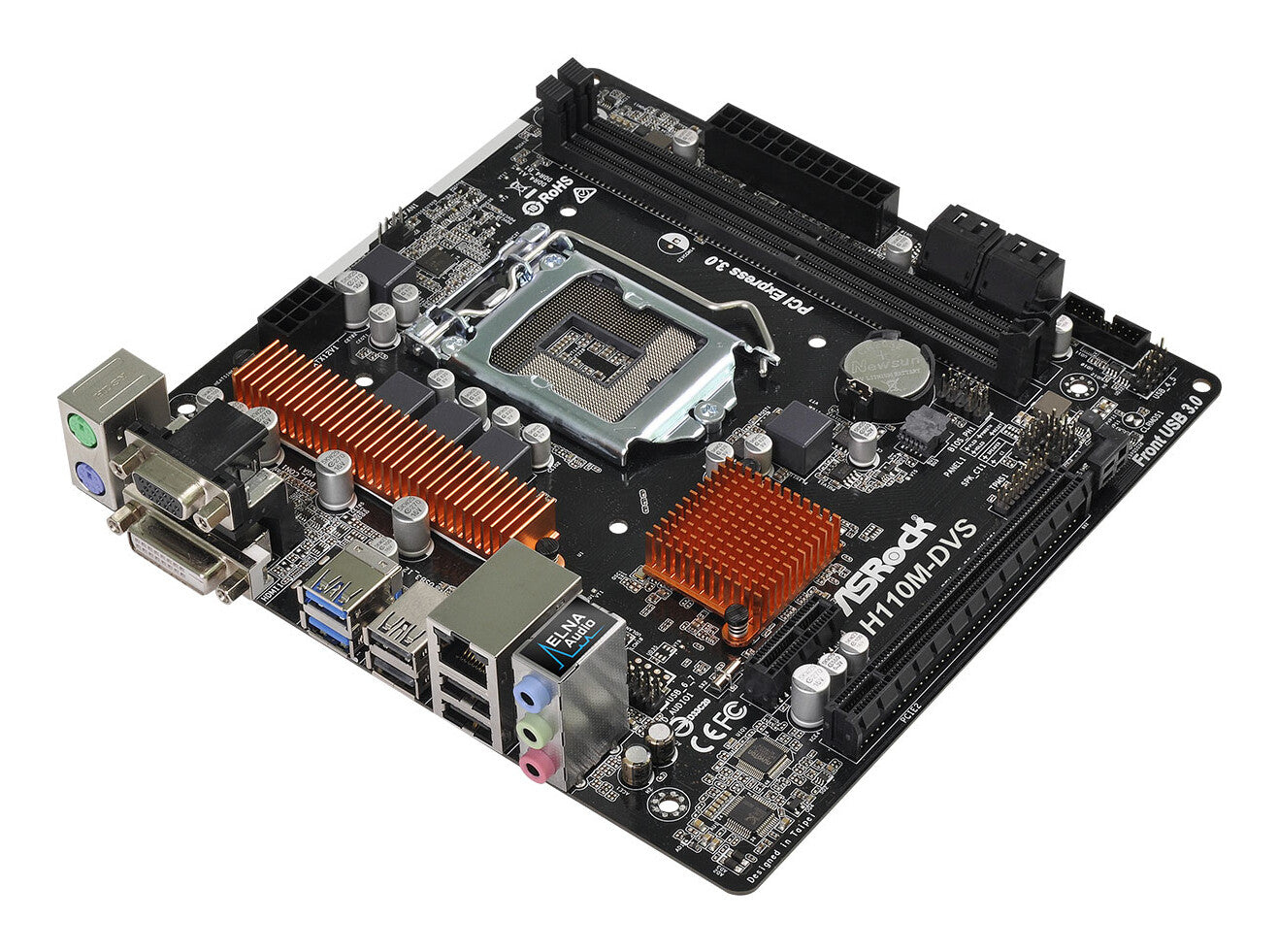 Asrock H110M-DVS R3.0 Intel® H110 LGA 1151 (Socket H4) micro ATX | Back to the Office