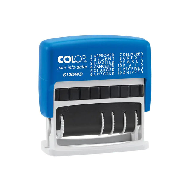 Colop S 120/WD Self-Inking Text/Date stamp | Back to the Office
