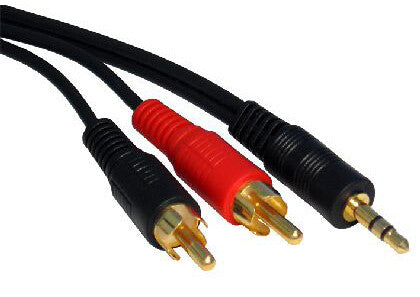 Cables Direct 2TR-305 audio cable 5 m 3.5mm 2 x RCA Black | Back to the ...