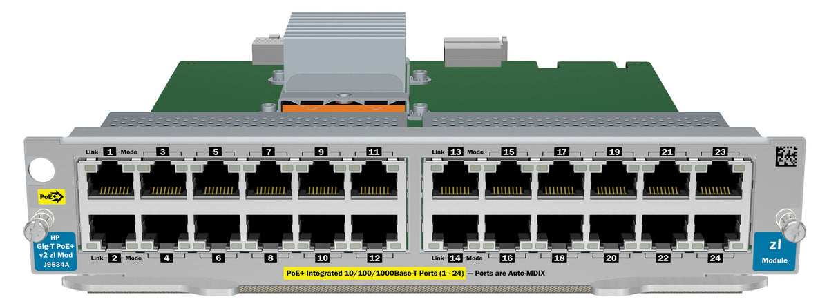 HPE 24-port Gig-T PoE+ v2 zl network switch module Gigabit Ethernet ...