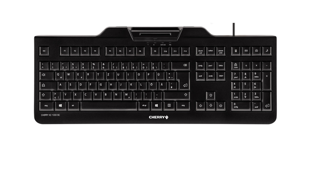 CHERRY KC 1000 SC keyboard Office USB AZERTY French Black | Back to the ...