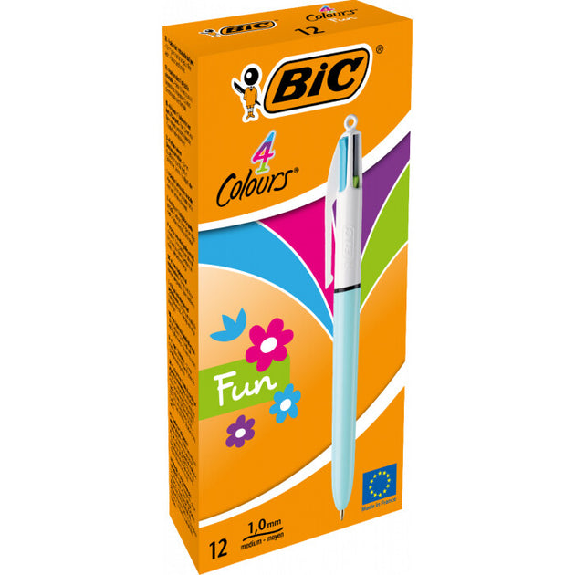 BIC 982870 ballpoint pen Green, Pink, Purple, Turquoise Multifunction ...