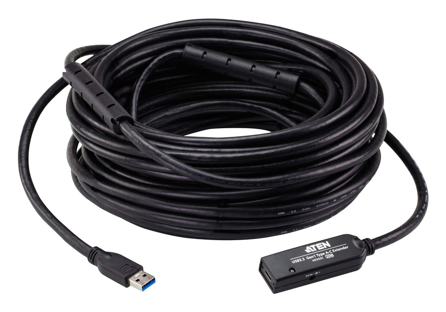 ATEN UE332C USB cable USB 3.2 Gen 1 (3.1 Gen 1) 20 m USB A Black | Back ...