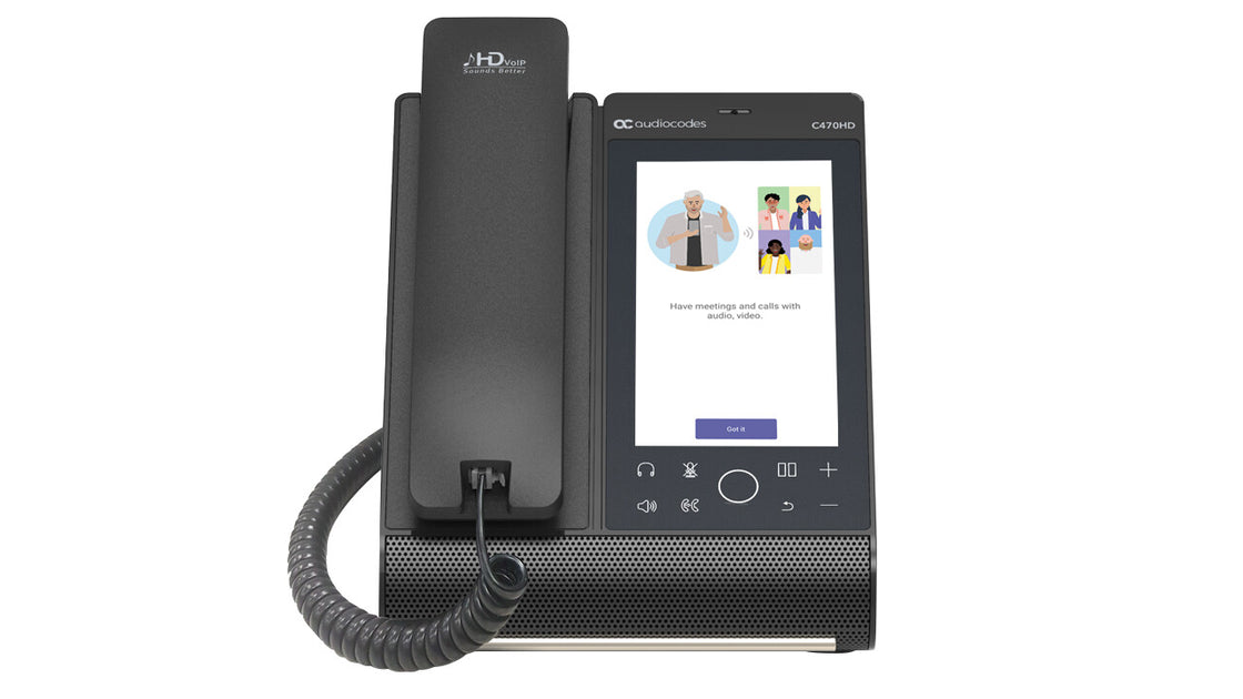 AudioCodes Teams C470HD Total Touch IP-Phone PoE GbE with integrated B ...
