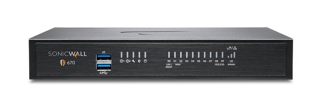 SonicWall TZ670 hardware firewall Desktop 5 Gbit/s | Back to the Office
