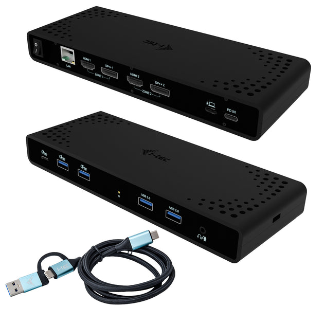 i-tec Universal Dual 4K Display Docking Station + Power Delivery 85W ...