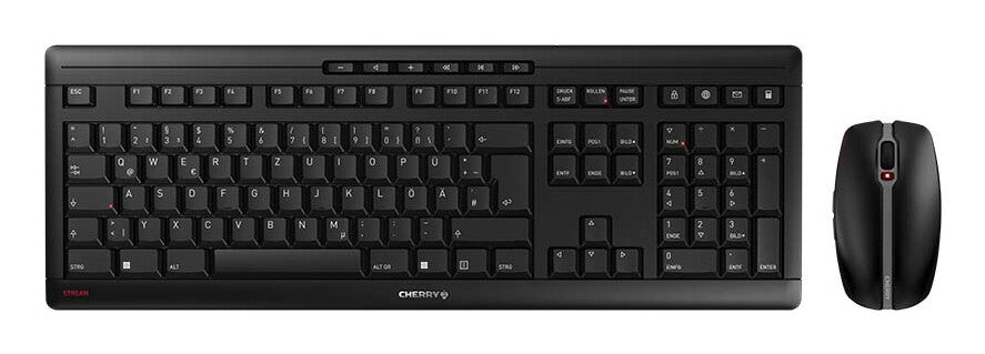 CHERRY Stream Desktop keyboard Mouse included Office RF Wireless QWERT ...