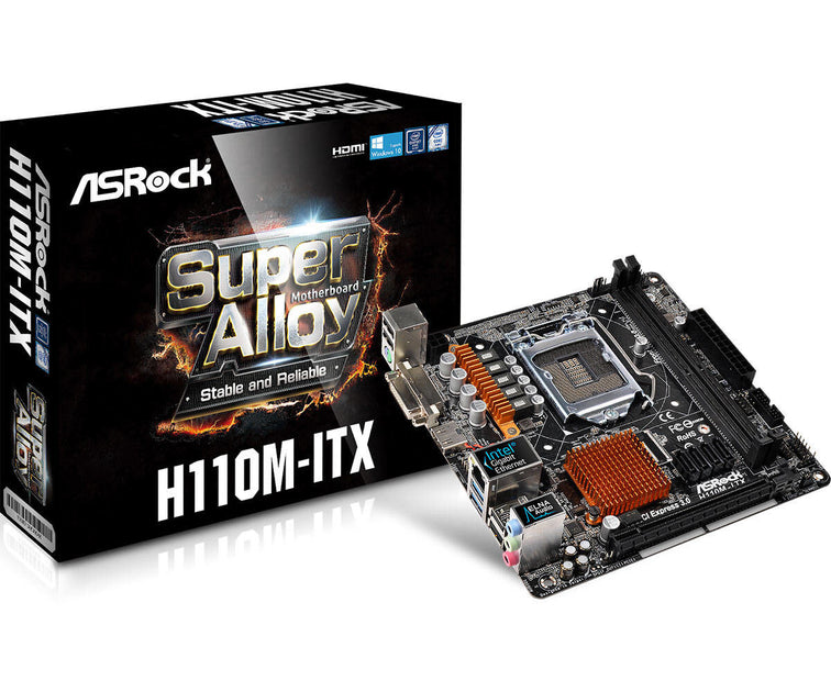 Asrock H110M-ITX Intel® H110 LGA 1151 (Socket H4) mini ITX | Back to ...