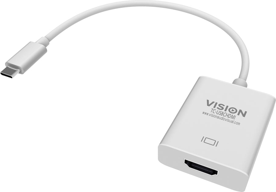 Vision TC-USBCHDMI USB graphics adapter 3840 x 2160 pixels White | Back ...