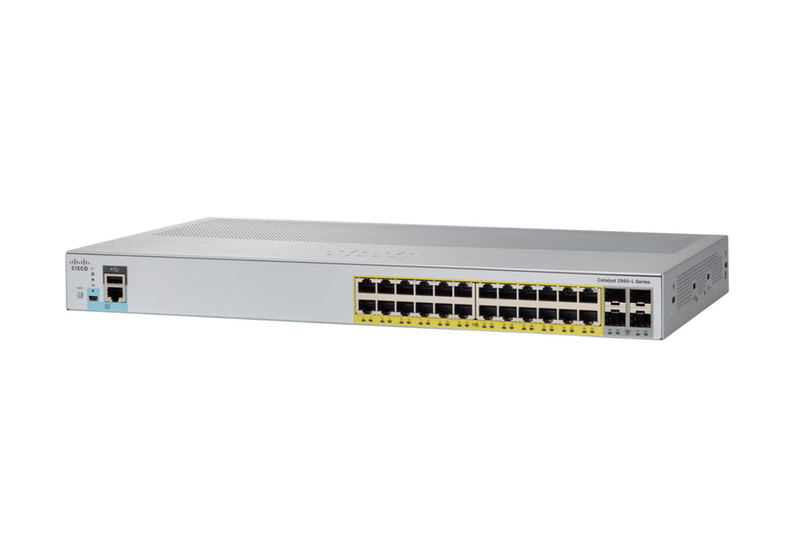 Cisco Catalyst 2960L-24PS-LL Network Switch, 24 Gigabit Ethernet PoE+ ...