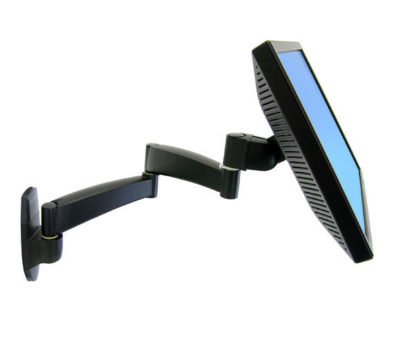Ergotron 200 Series Wall Mount Arm, 2 Extensions 61 cm (24") Black ...