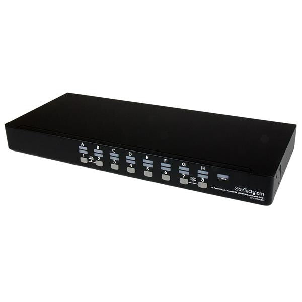 StarTech.com 16 Port 1U Rackmount USB KVM Switch Kit with OSD and Cabl ...