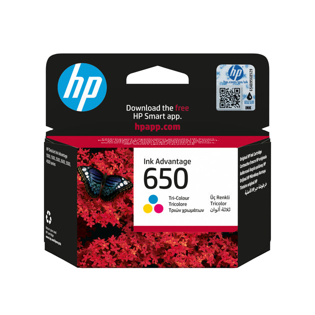 HP 650 Tri-color Original Ink Advantage Cartridge | Back to the Office