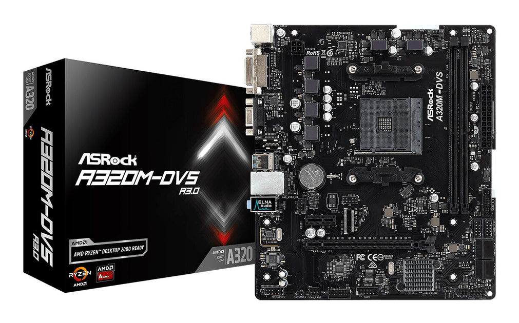 Asrock A320M-DVS R3.0 AMD A320 Socket AM4 micro ATX | Back to the Office