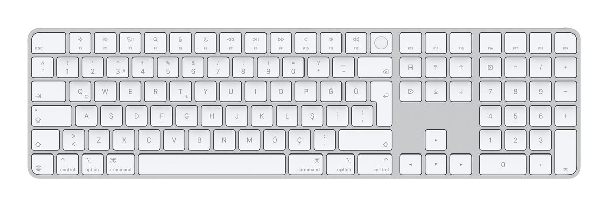 Apple Magic keyboard Universal USB + Bluetooth QWERTY Turkish White ...
