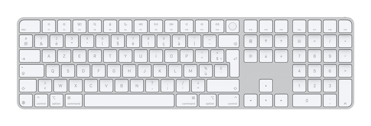 Apple Magic keyboard Universal USB + Bluetooth AZERTY French White ...