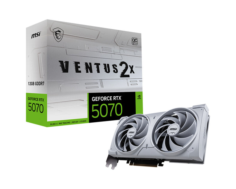 MSI GeForce RTX5070 VENTUS 2X OC White NVIDIA GeForce RTX 5070 12 GB G ...