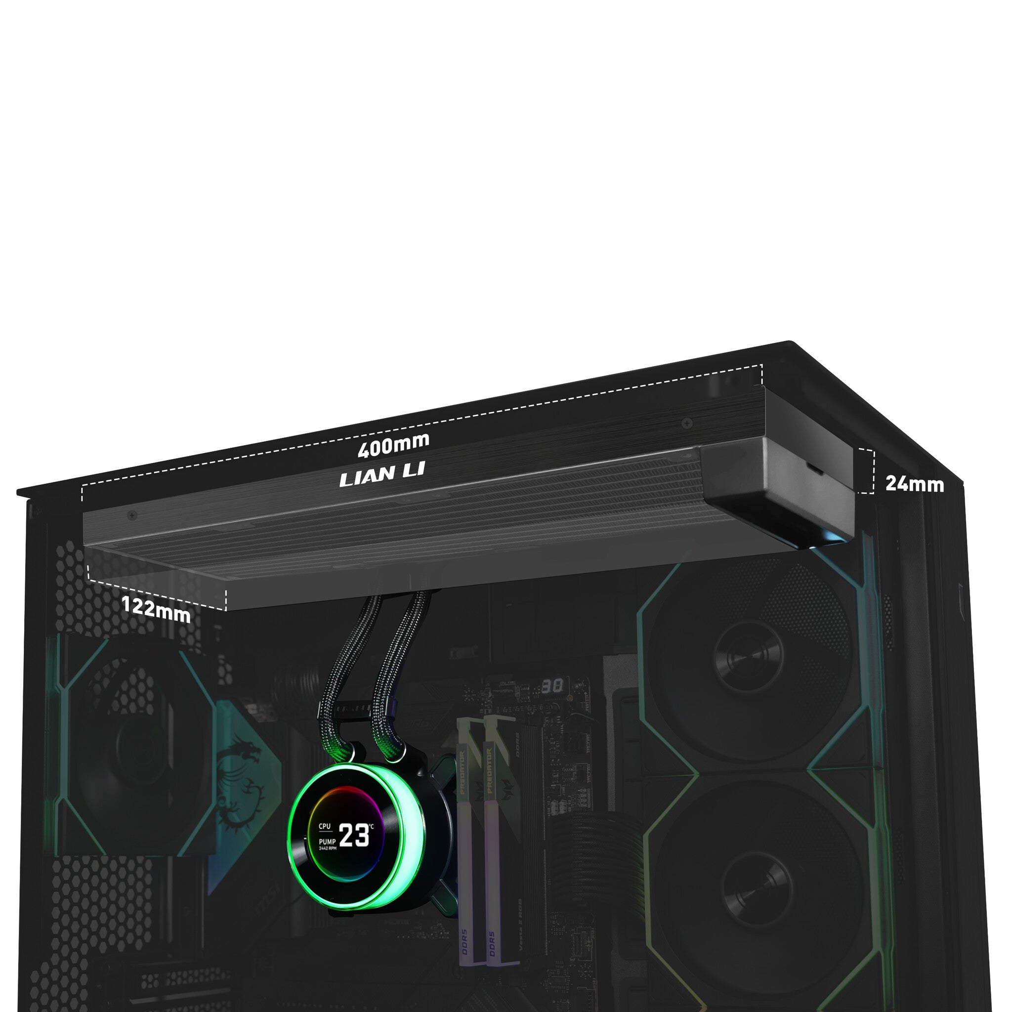 Lian Li GA II Hydroshift II LCD-C 360N Computer case All-in-one liquid ...