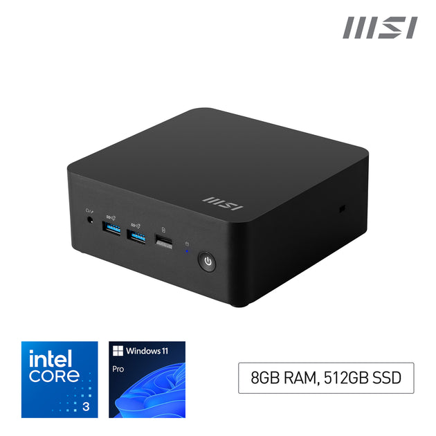 MSI Cubi NUC 1M Intel Core 3 100U Desktop PC, NUC, SFF, Mini Computer ...