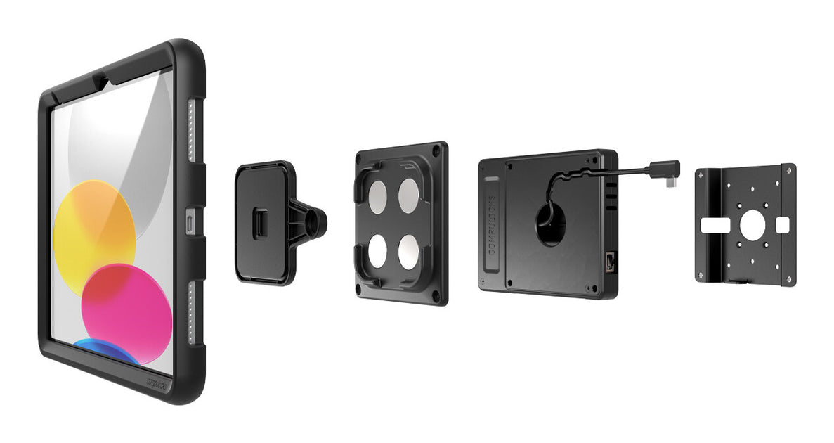 Compulocks Universal Tablet Magnetic Wall Mount Plus Hub Black | Back ...