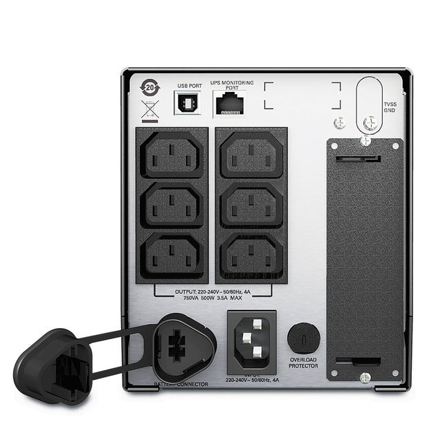 APC Smart-UPS, Line Interactive, 750VA, Tower, 230V, 6x IEC C13 outlet ...