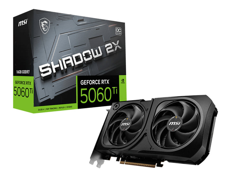 MSI GEFORCE 5060 TI 16GB SHADOW 2X OC PLUS BULK NVIDIA GeForce RTX 506 ...