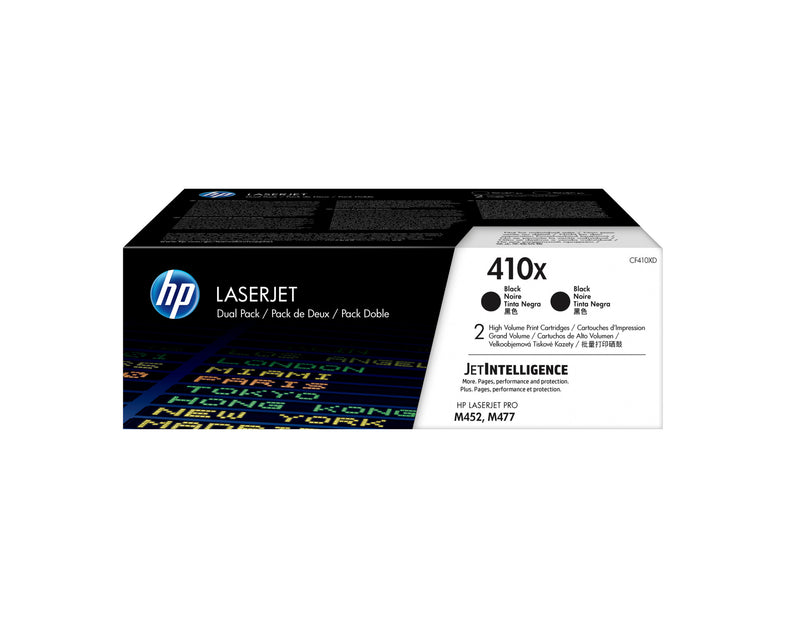 HP 410X 2-pack High Yield Black Original LaserJet Toner Cartridges ...
