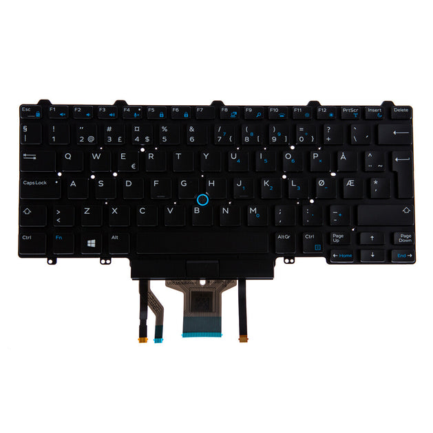 Origin Storage N/B KBD LAT 5540 NORWEGIAN LAYOUT 100 KEYS BACKLIT ...