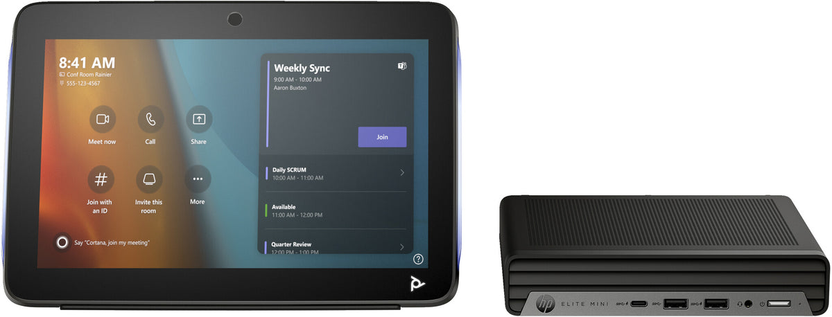 POLY Studio Base Kit G9 Plus for Microsoft Teams HP Mini IP PC w/TC10 ...