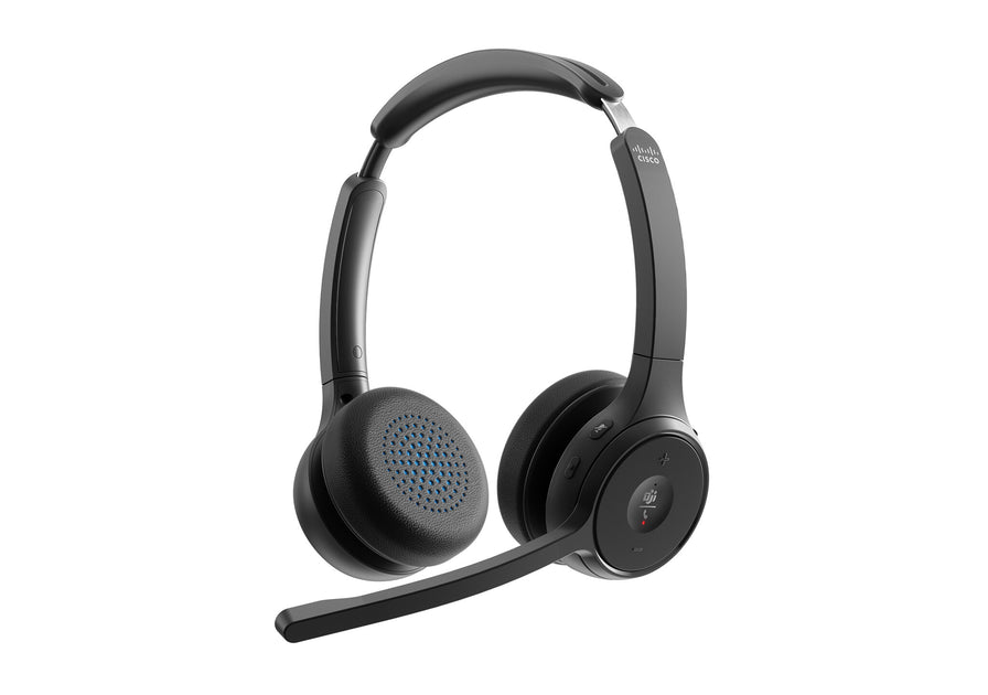 Cisco Headset 722Q, Wireless Dual On-Ear Bluetooth Headphones, Microso ...