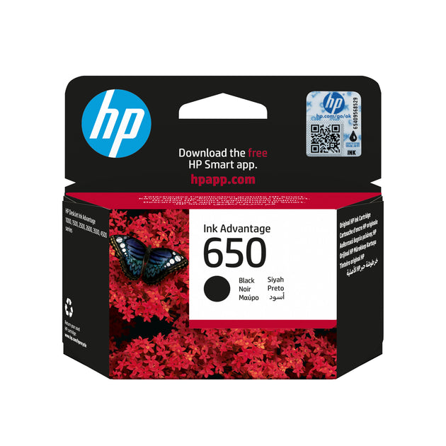 HP 650 Black Original Ink Advantage Cartridge | Back to the Office