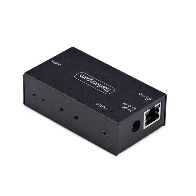 StarTech.com 1-Port Serial to Ethernet Adapter, 802.3af PoE Powered ...