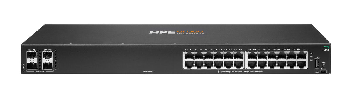 HPE Aruba Networking CX 6100 24G 4SFP+ Switch | Back to the Office